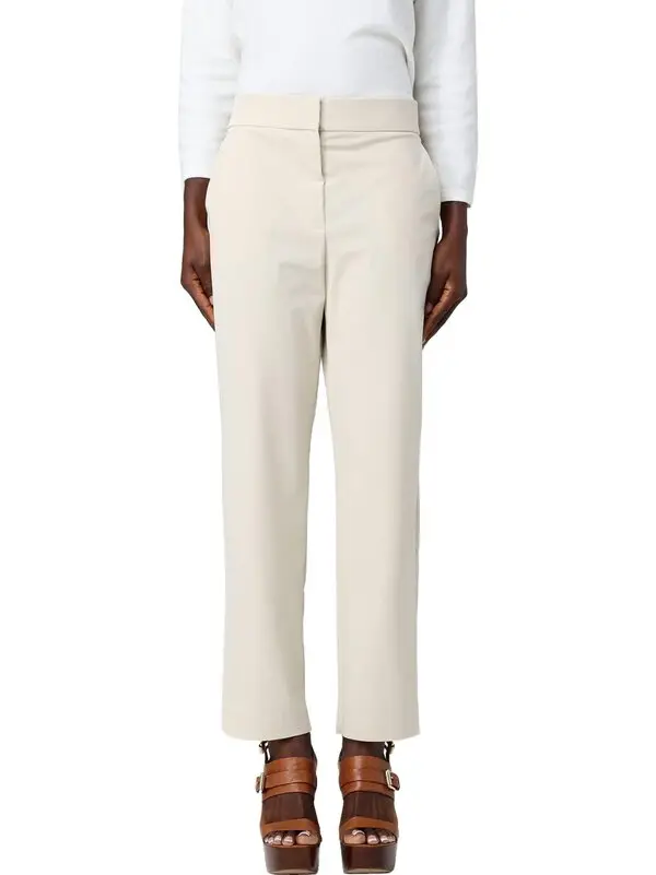Max Mara Cropped Crepe Trousers - Cream