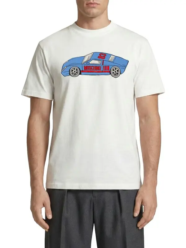 Moschino Printed Cotton T-shirt - White