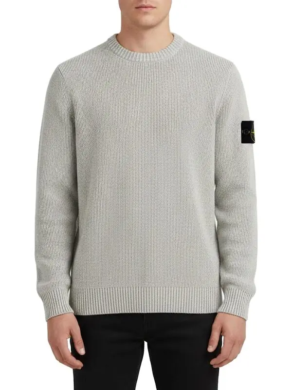 Stone Island Cotton Crew Neck Sweater - Grey