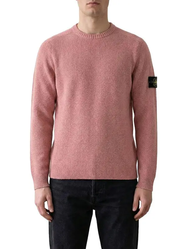 Stone Island Cotton Crew Neck Sweater - Pink