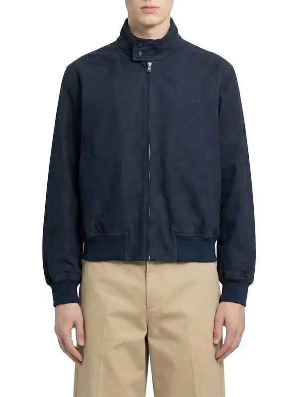 A.p.c. Cotton Bomber Jacket - Blue