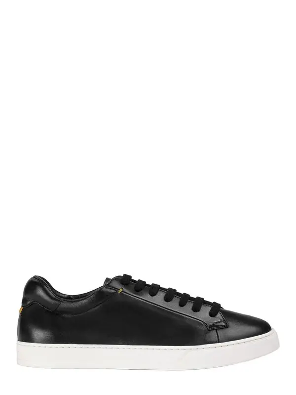 DOUCAL'S Low Top Leather Sneakers - Black