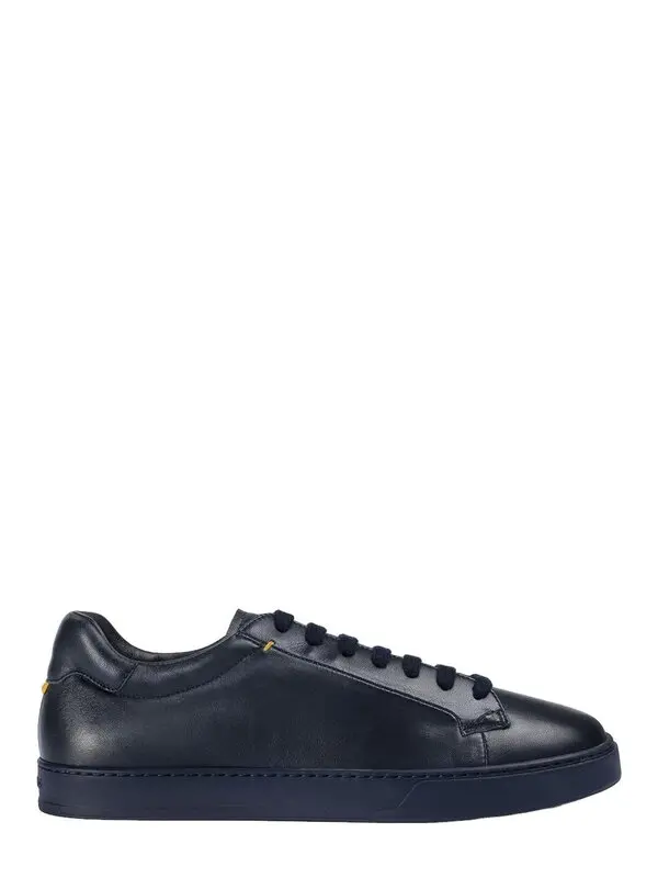 DOUCAL'S Low Top Leather Sneakers - Blue