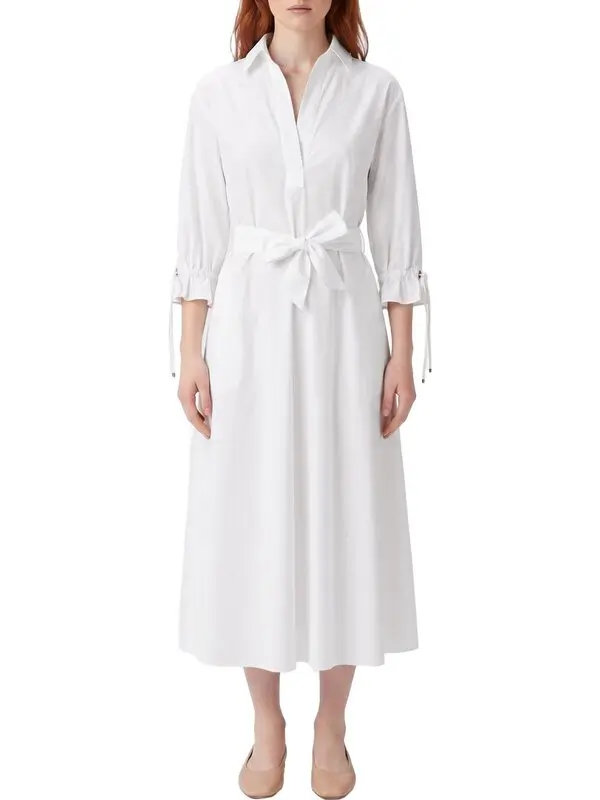 Max Mara Belted Shirt Dress - White