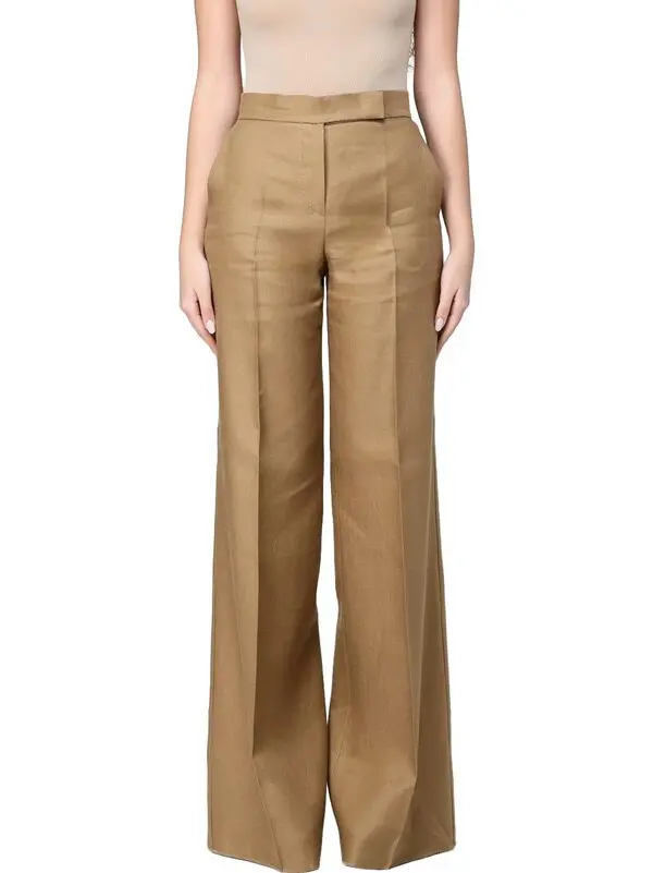 Max Mara Linen Tailored Trousers - Beige