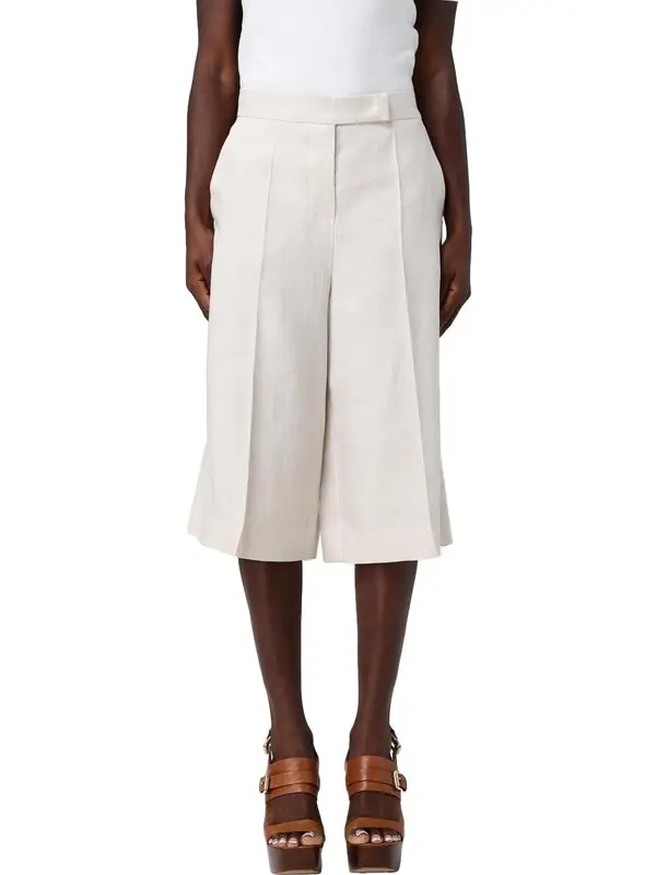 Max Mara Linen Tailored Trousers - Cream