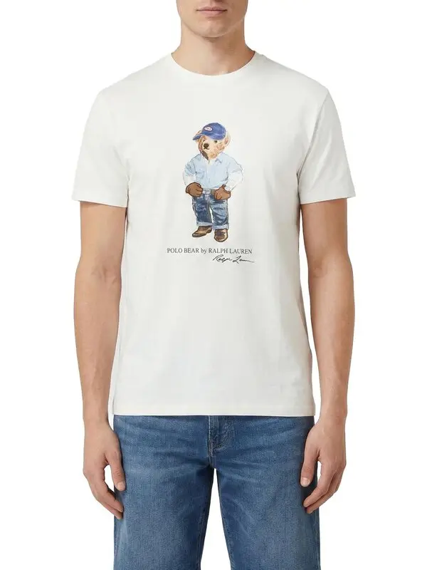 Polo Ralph Lauren Cotton T-shirt With Bear Print - White