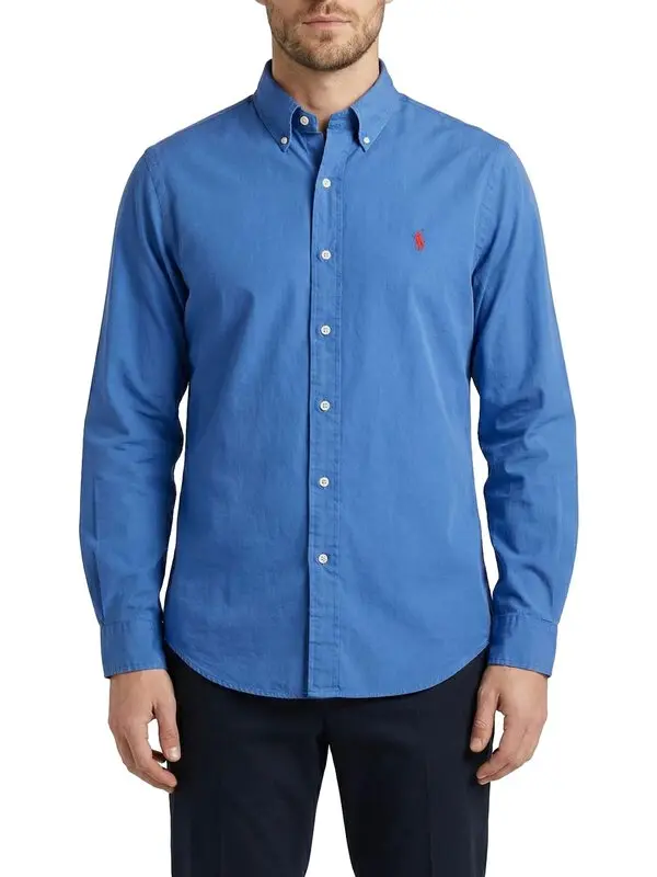 Polo Ralph Lauren Cotton Shirt With Logo - Blue