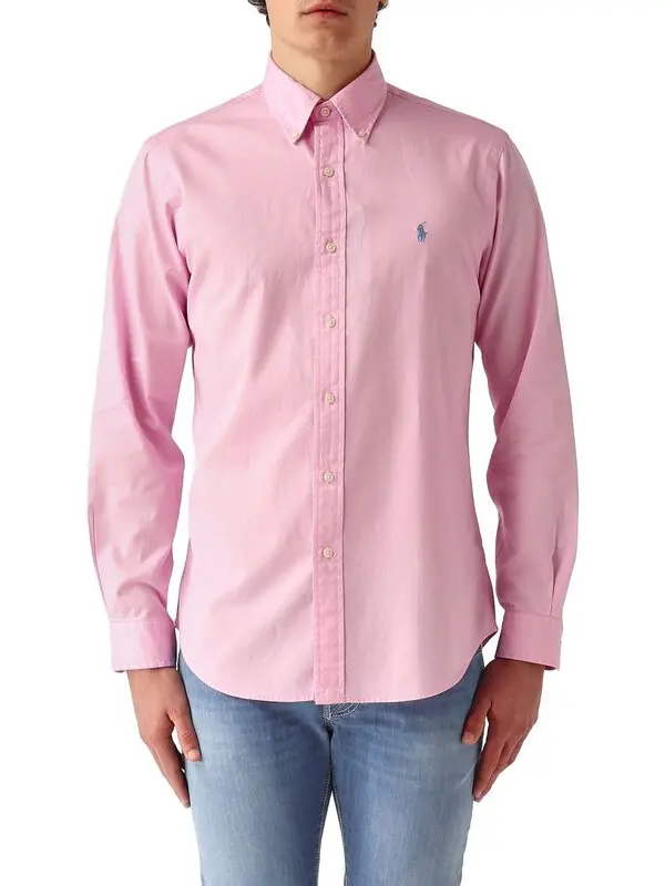 Polo Ralph Lauren Cotton Shirt With Logo - Pink