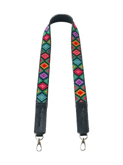 TIN MARIN Mai Woven Bag Strap - Multi With Leather