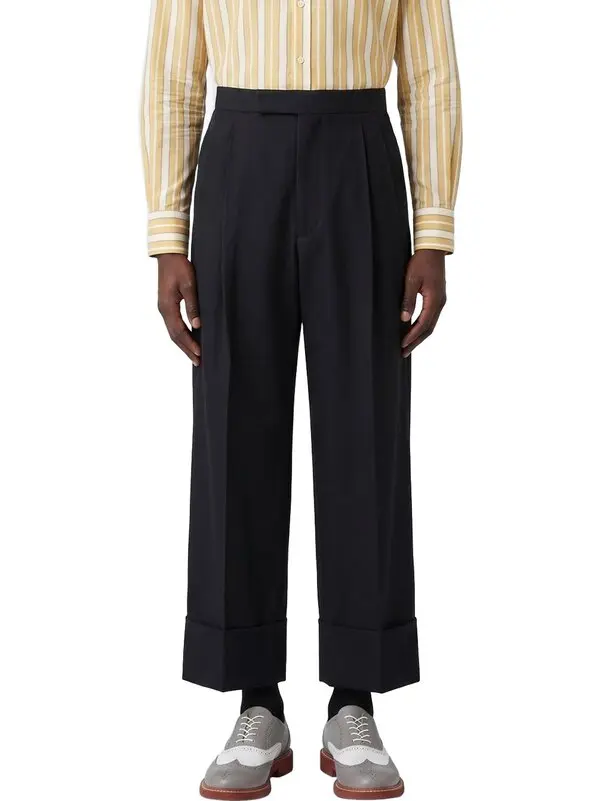 Thom Browne Tailored Cuffed Trousers - Navy