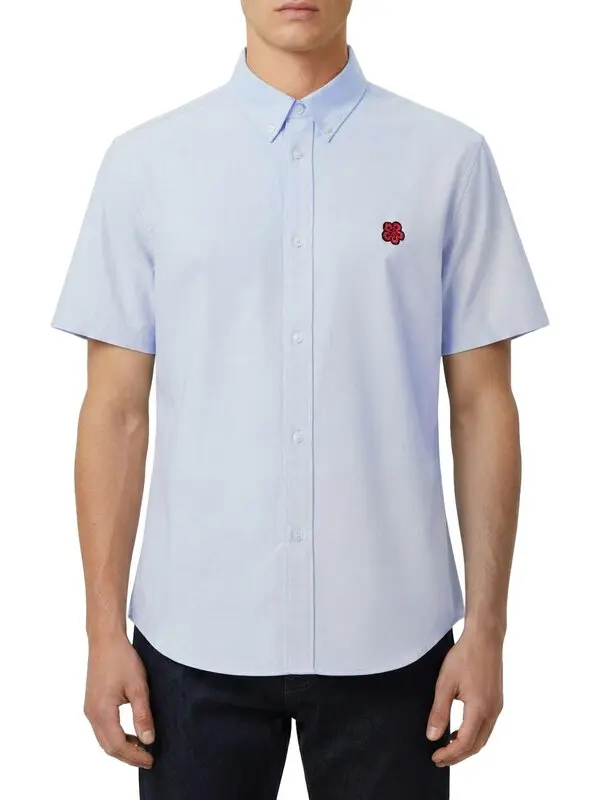 Kenzo Cotton Casual Shirt - Gnawed Blue