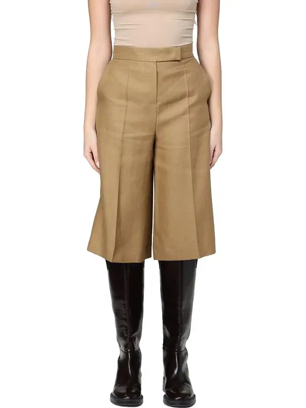 Max Mara Palazzo Linen Trousers - Beige