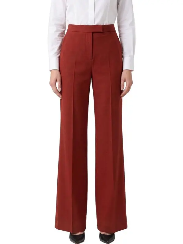 Max Mara Wide Leg Trousers - Red