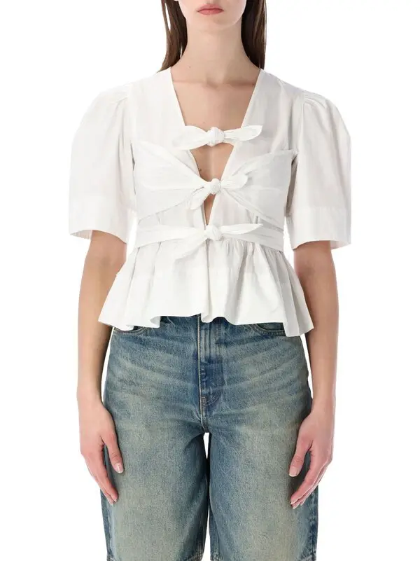 GANNI Top - White