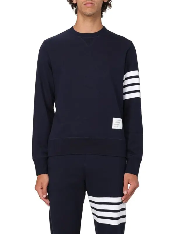 Thom Browne Crew Neck Sweatshirt - Blue