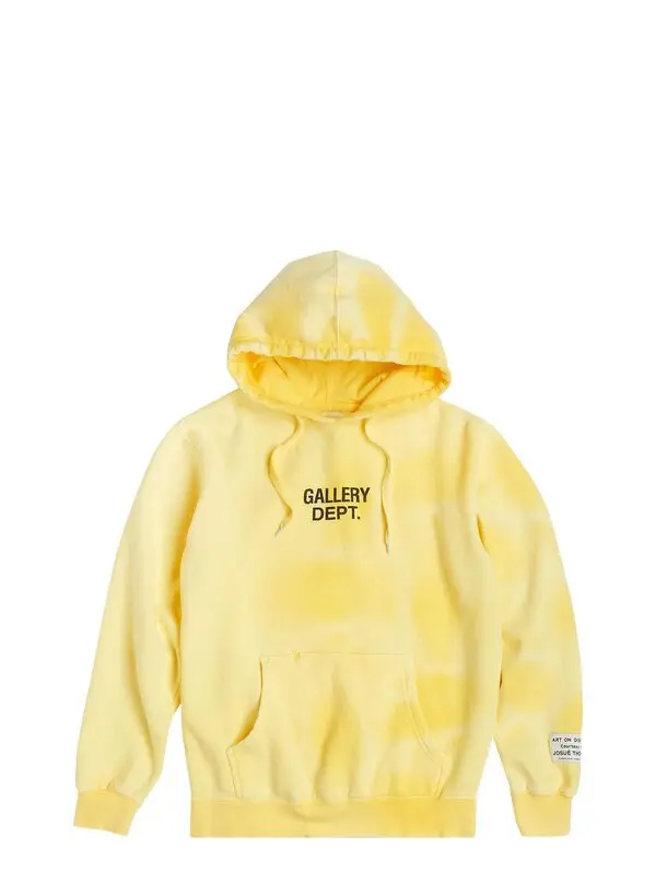 GALLERY DEPT. Sunfaded Centered Logo Hoodie - Yellow