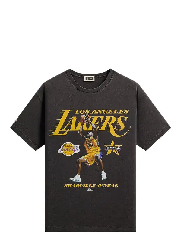 Kith For Nba All-star Shaquille O'neal Vintage Tee - Black