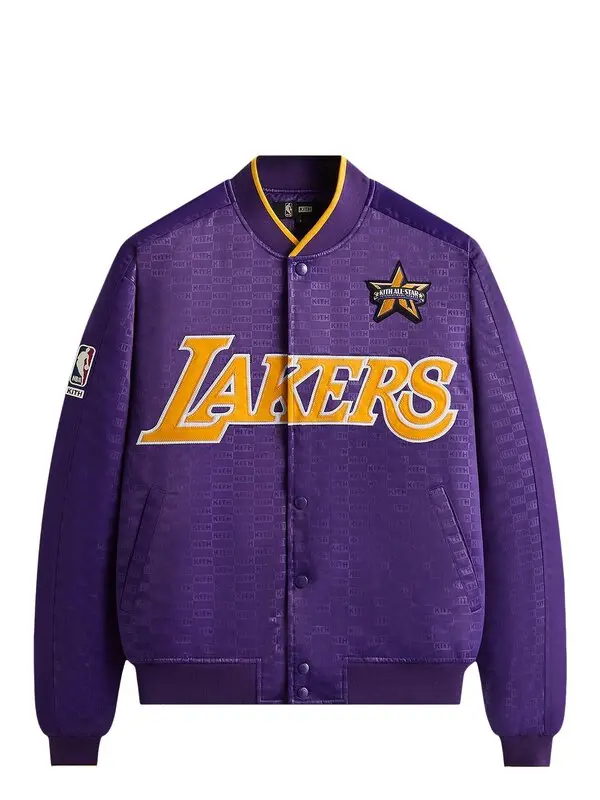 Kith Nba All-star Los Angeles Lakers Bomber Jacket - Purple