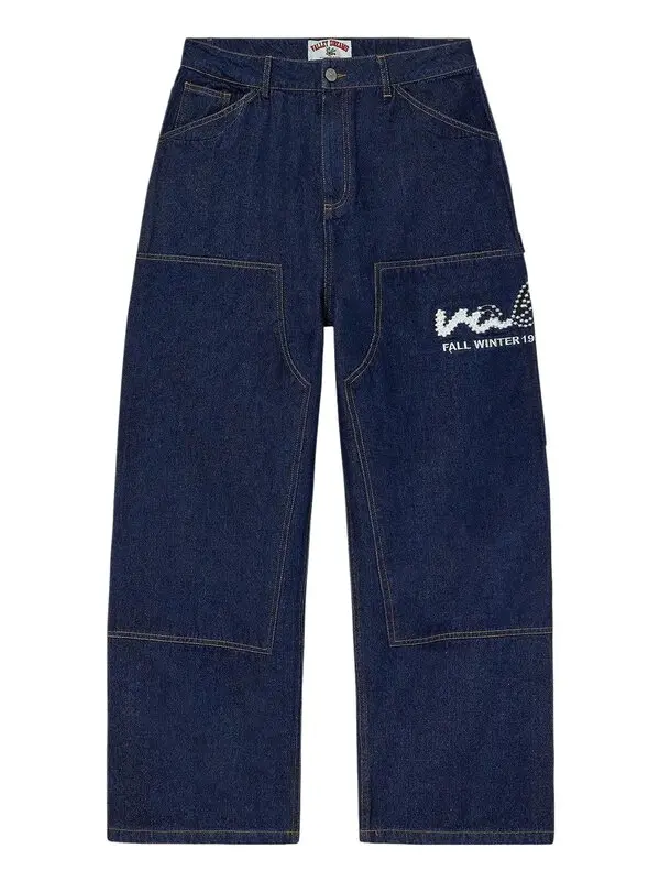 VALE FOREVER Wide Leg Denim Pants - Blue