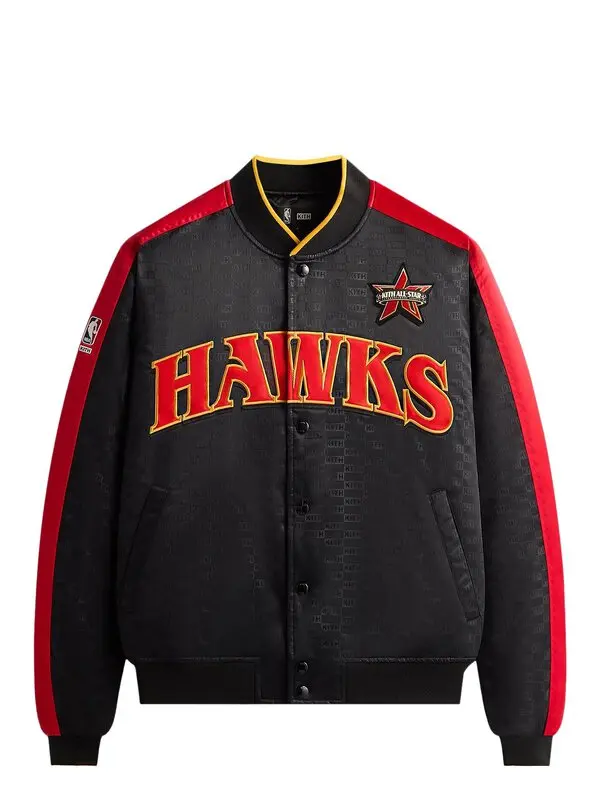 Kith Nba All-star Atlanta Hawks Bomber Jacket - Black