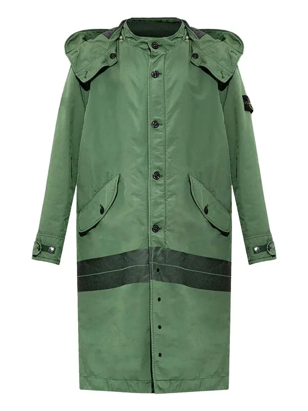 Stone Island Long Parka 'olive - Green