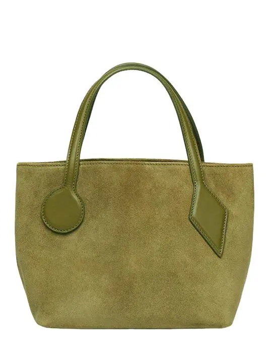 LIFFNER Micro Herb Suede Top Handle Bag - Green