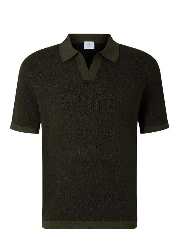 Bogner Lyon Knitted Polo Shirt - Olive Green