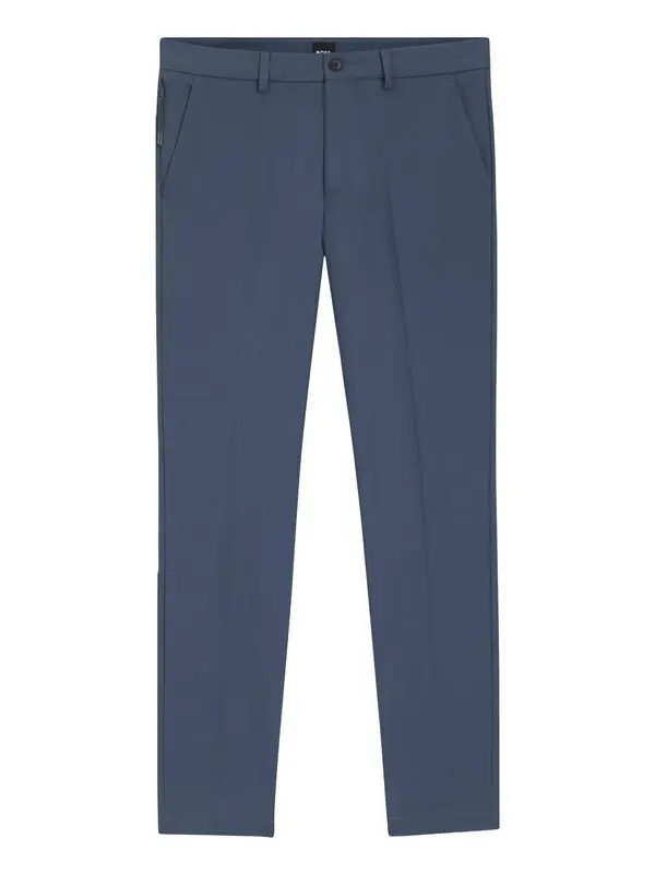 BOSS Cotton-blend Slim Trousers - Blue