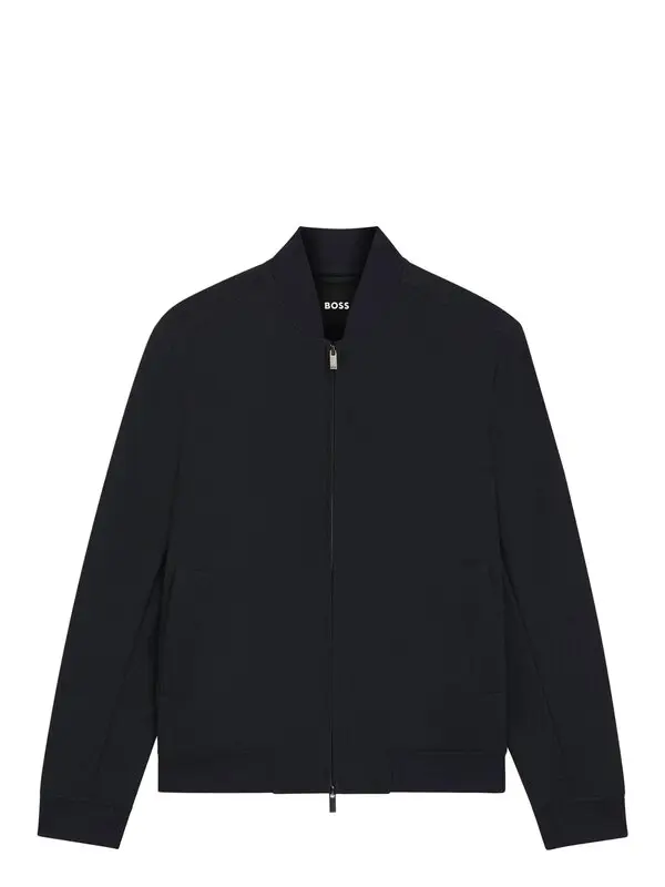 BOSS Slim Fit Piqué Jacket - Blue