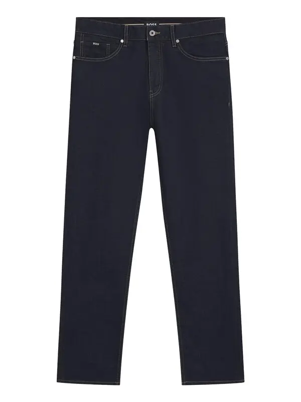 BOSS Stretch-denim Straight Jeans - Blue