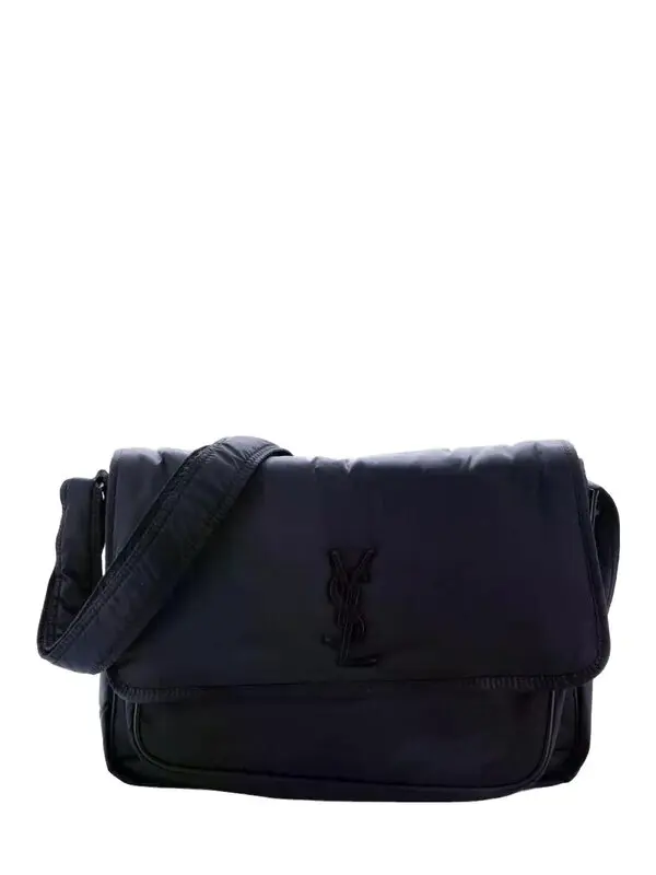 Saint Laurent Niki Messenger Bag Nylon Crossbody Bag - Black