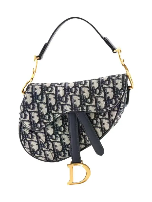 Dior Saddle Handbag Oblique Canvas Mini Shoulder Bag - Blue