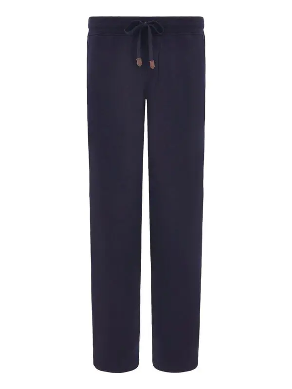 Canali Impeccabile Wool Joggers With Contrasting Piping - Blue