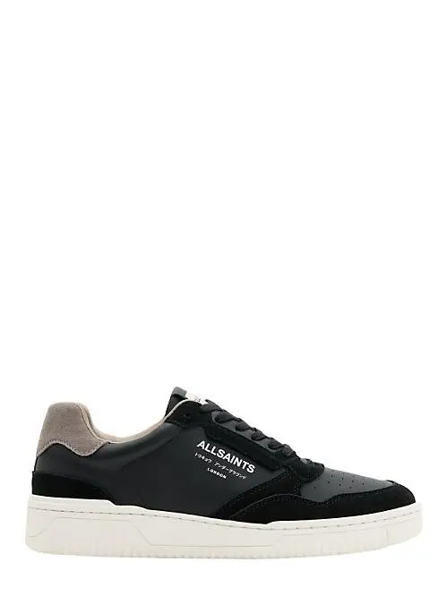 ALLSAINTS Regan Leather Trainers - Black/grey
