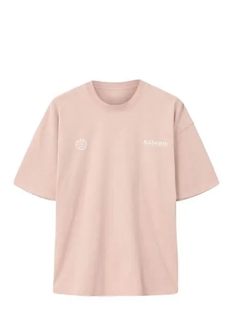 ALLSAINTS Emblem Crew Short-sleeve Cotton-jersey T-shirt - Sunbaked Pink