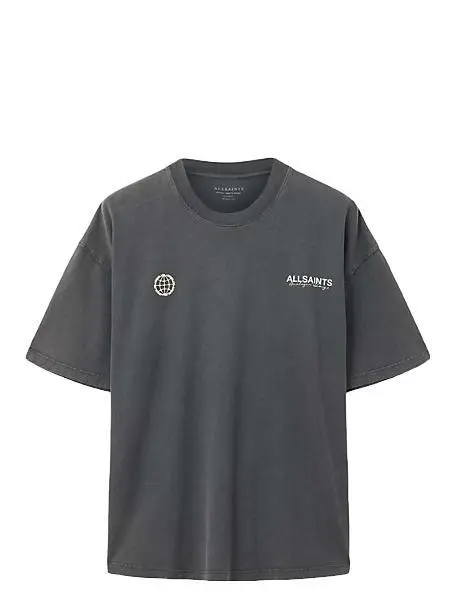 ALLSAINTS Emblem Crew Short-sleeve Cotton-jersey T-shirt - Washed Black