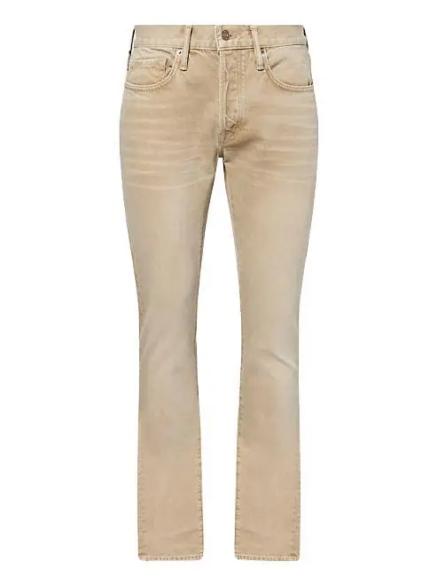 TOM FORD Regular-fit Straight-leg Denim Jeans - Washed Sand