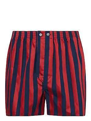 Derek Rose Striped Regular-fit Boxer Shorts - Navy