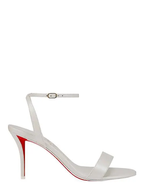 CHRISTIAN LOUBOUTIN Miss Z 80 Leather Heeled Sandals - Bianco/lin Snow