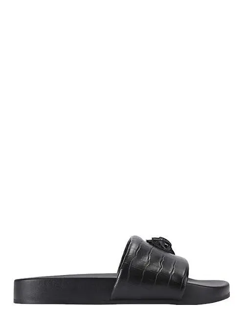 Kurt Geiger Brockwell Faux-leather Slides - Blk/other
