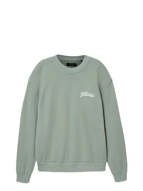 ALLSAINTS Odyssey Crewneck Cotton-jersey Sweatshirt - Spring Green