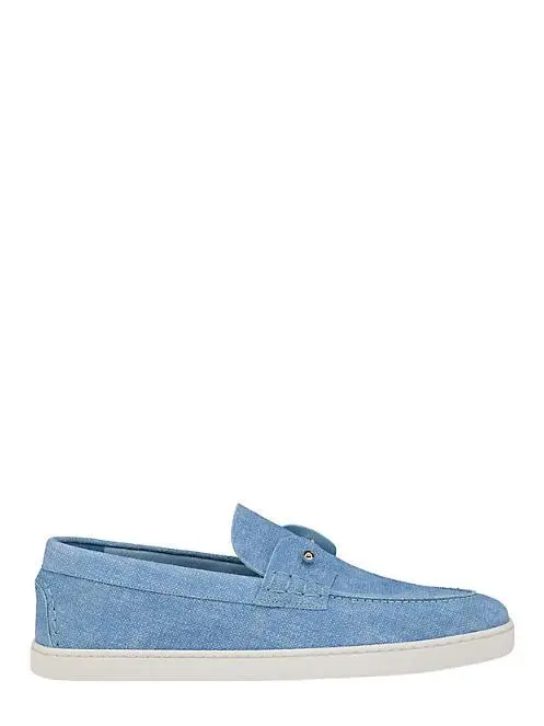 CHRISTIAN LOUBOUTIN Chambeliboat Suede Boat Shoes - Ceruleo