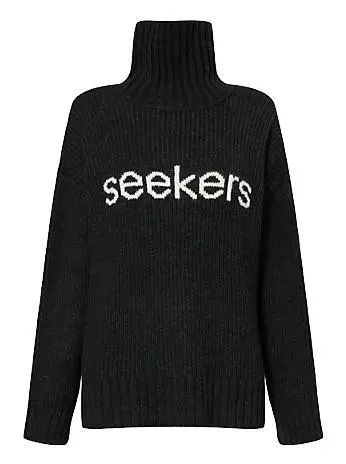SISTERS & SEEKERS Logo-print Knitted Jumper - Black