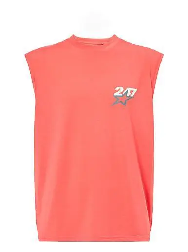 247 BY REPRESENT Team Star Oversized Jersry Tank Top - Racing Red