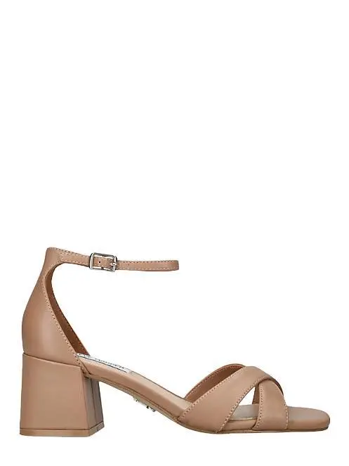 Steve Madden Leather Heeled Sandals - Tan