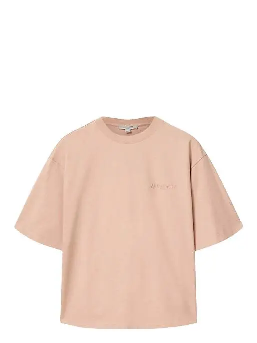 ALLSAINTS Covenant Amelie Graphic-print Oversized T-shirt - Dusty Pink