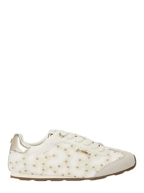 Carvela Tivoli Daisy Mesh And Suede Trainers - White