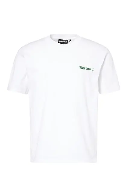 Barbour Crossby Logo-print Cotton T-shirt - White