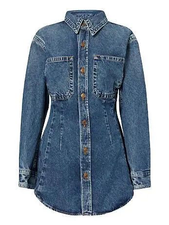 AGOLDE Wilma Mini Denim Shirt Dress - Form
